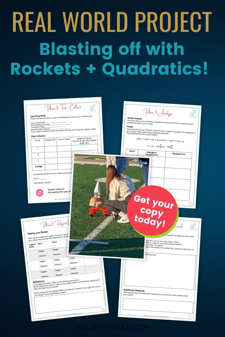 My Favorite Project: Blasting off with Rockets + Real World Quadratic ...