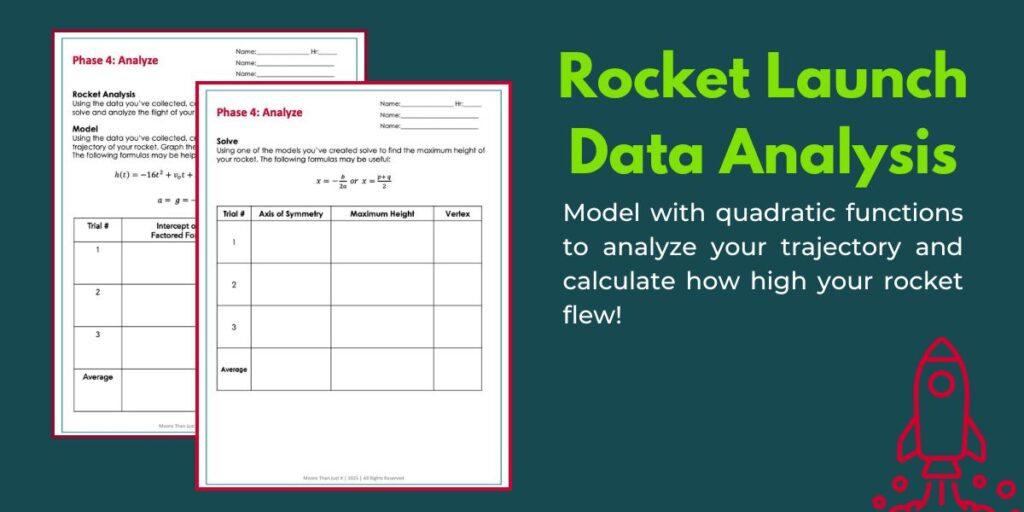 My Favorite Project: Blasting off with Rockets + Real World Quadratic ...